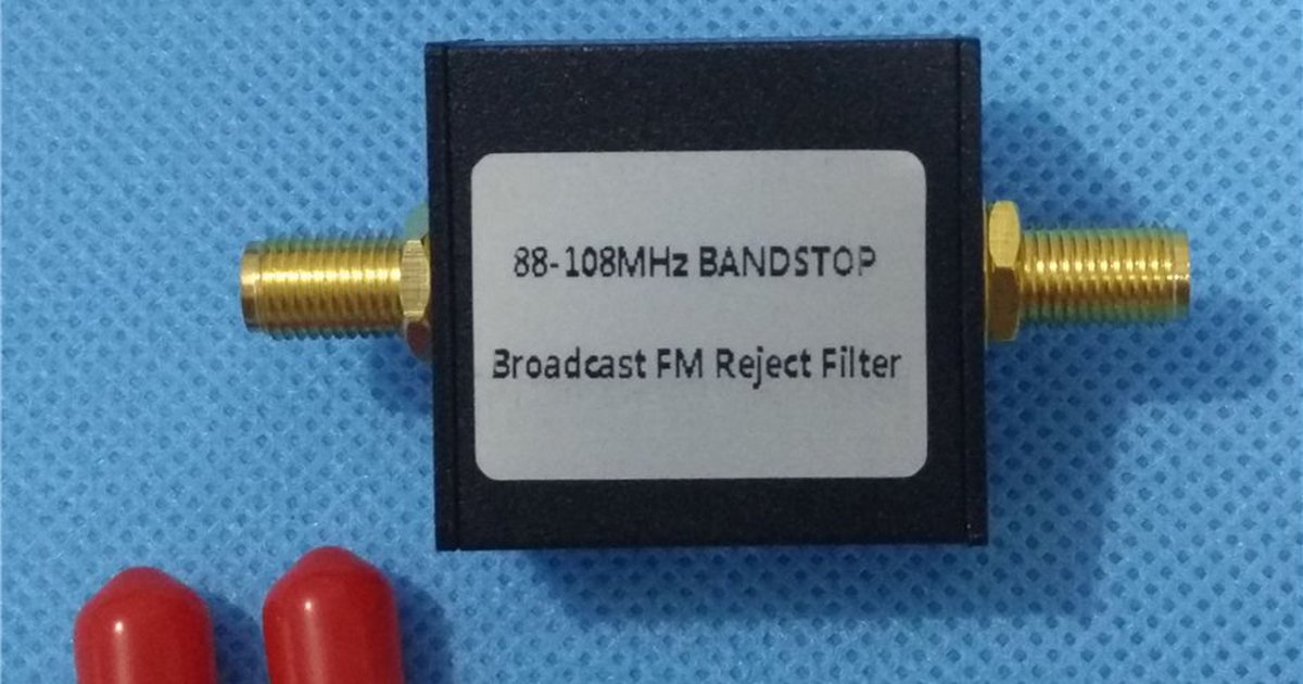 Broadcast FM Band Stop Filter 88 - 108 MHz FM Trap from Maker go on Tindie