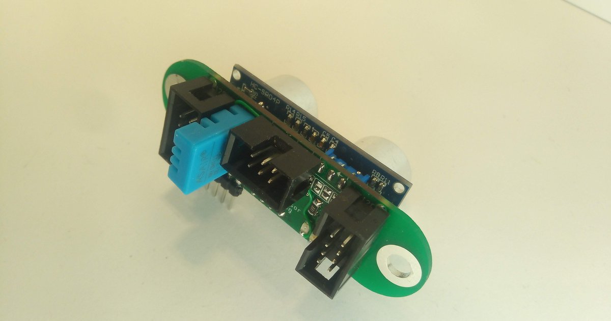 I2C Ultrasonic sensor with compensation from CingShop on Tindie