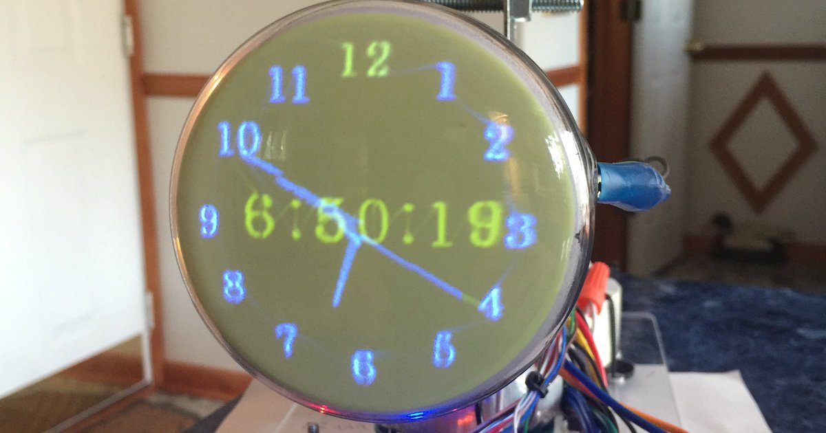 cathode ray tube clock