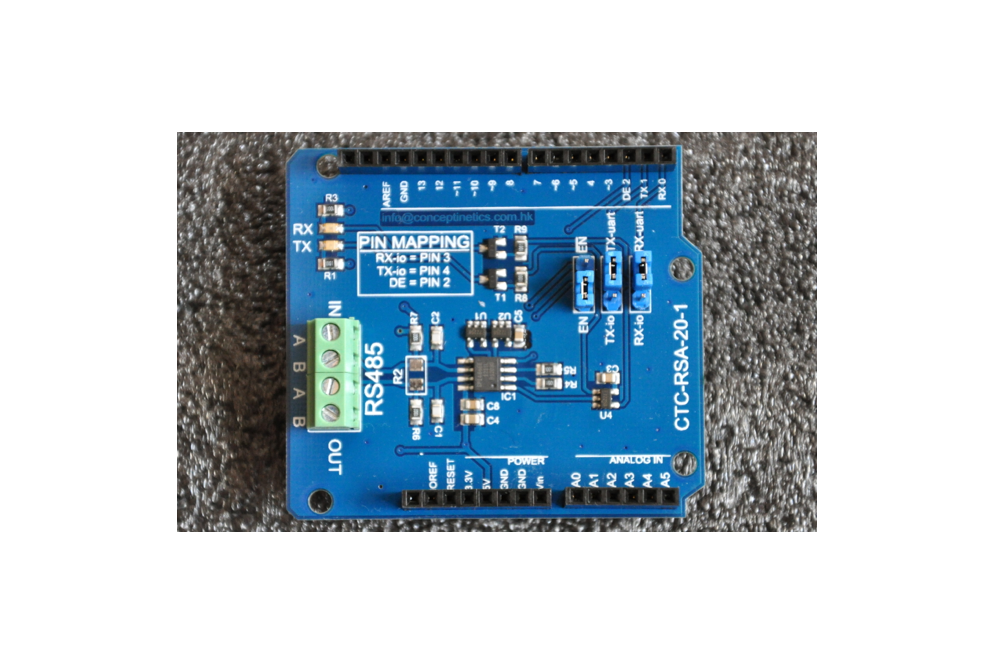 RS485 RS422 Shield for Arduino from Conceptinetics on Tindie