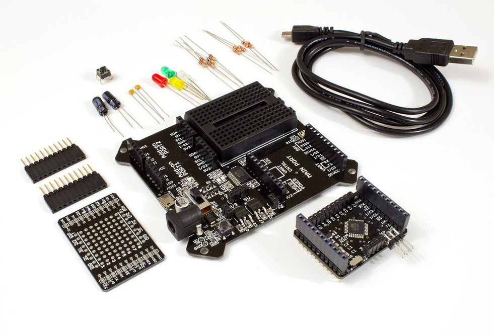 BoardX Arduino Compatible Starter Kit (ATMega328P) from UPGRADE INDUSTRIES on Tindie