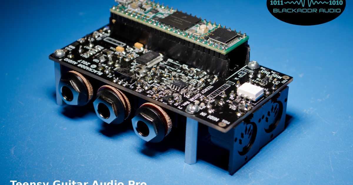 Arduino Teensy Guitar Audio Shield from Blackaddr Audio on Tindie
