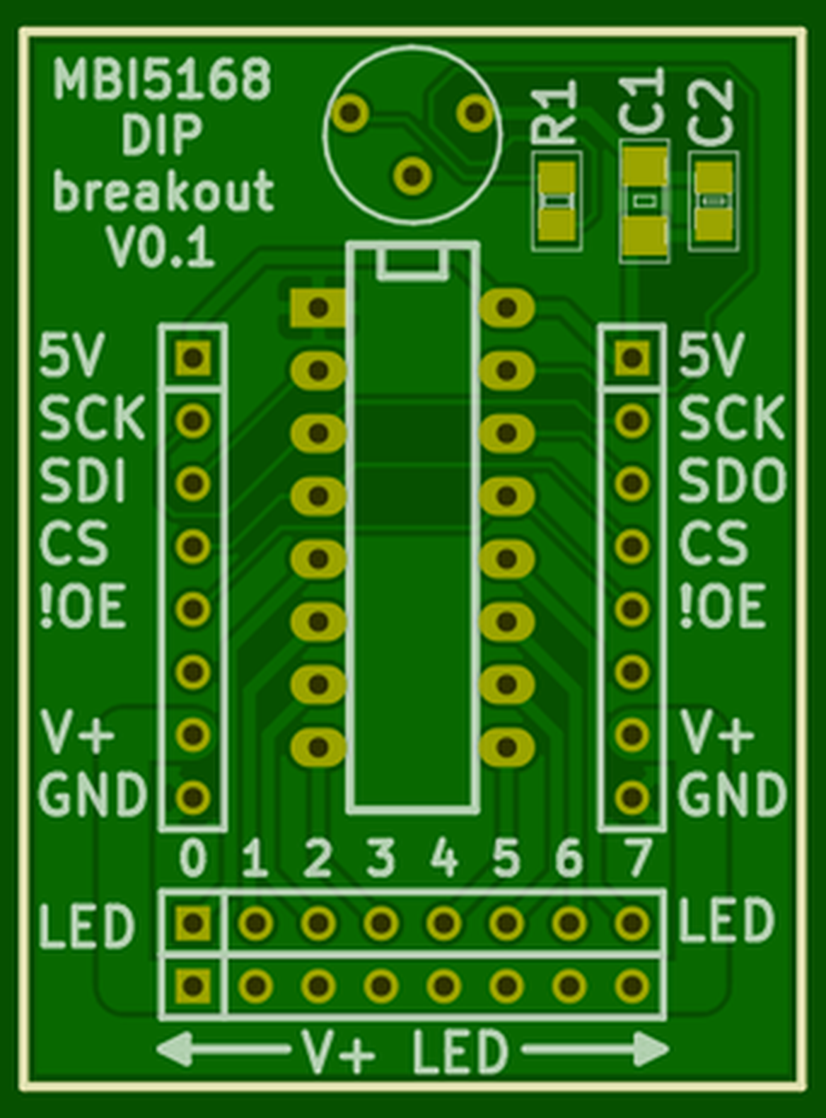 MBI5168 - Multi-ch. LED driver board DIY KIT from madworm on Tindie