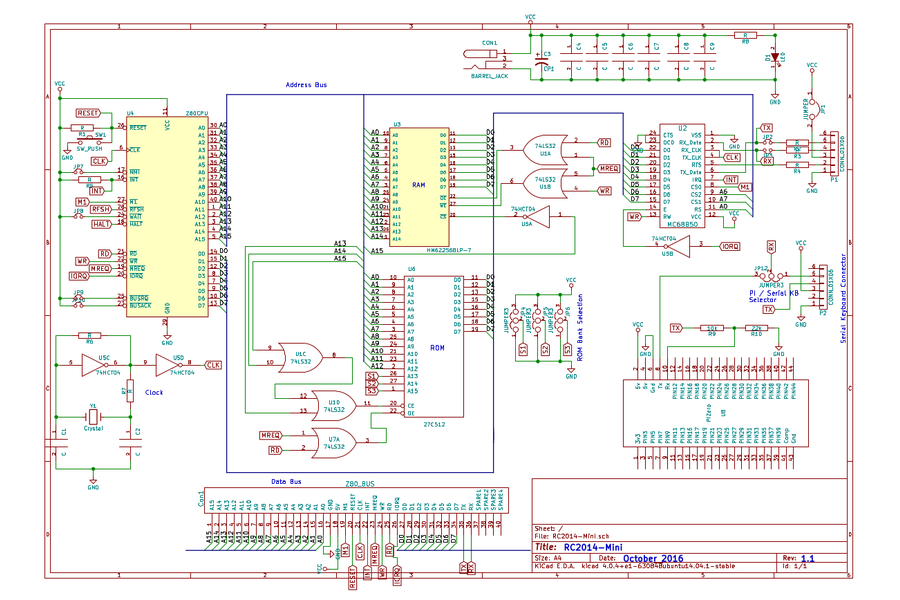 RC2014 Mini - Single Board Z80 Computer Kit from Semachthemonkey on Tindie