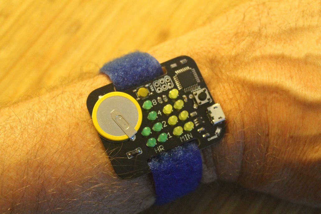 Simple Rechargeable Binary Watch from Subsystems on Tindie