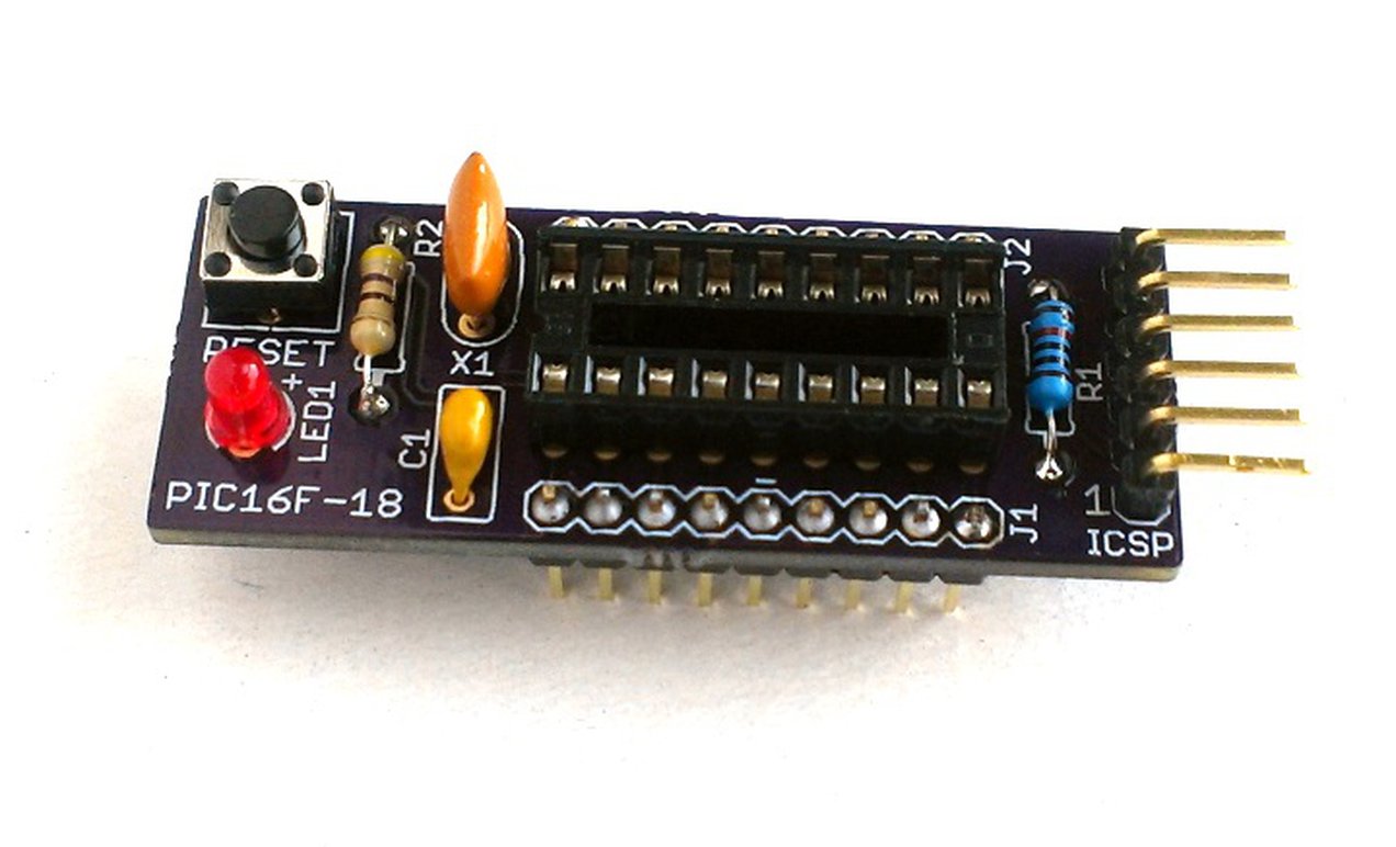 Mini breakout board kit for PIC16F628A/648A/1827/1847 microcontrollers from Embedded Lab on Tindie