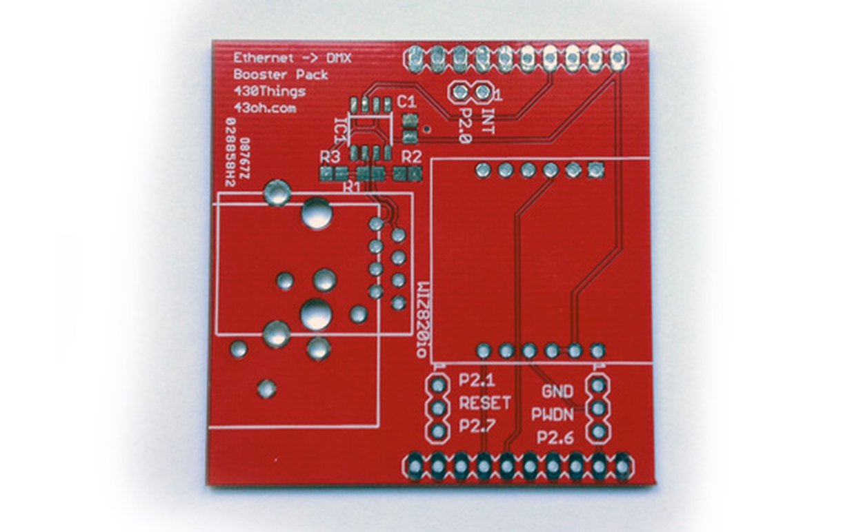 Ethernet (e1.31) - RS-485 (DMX) Booster Pack PCB from RobG on Tindie