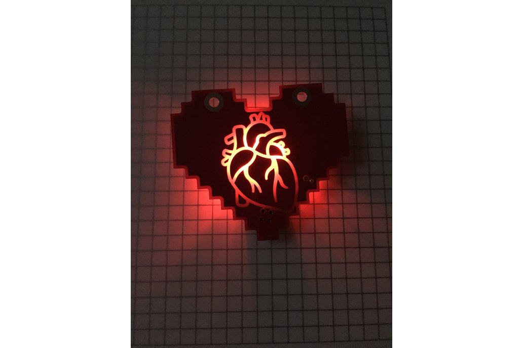 Hearty Backlit Badge from nerfhammer on Tindie