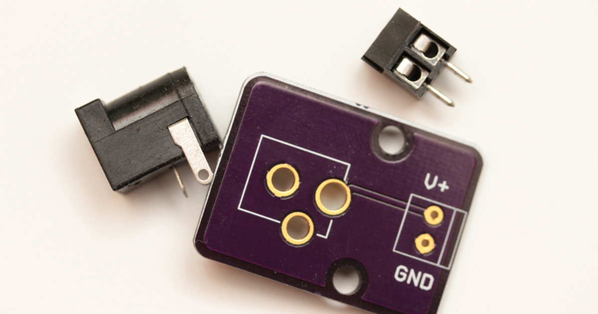 Barrel Jack to PC Terminal Adapter from rwinscot on Tindie