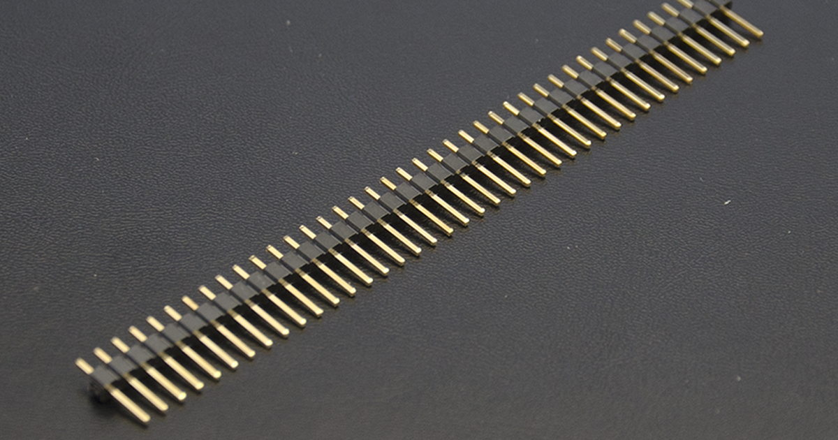 Male Header - 0.1" / 2.54mm - Gold Plated - 40pin from orkwerx on Tindie
