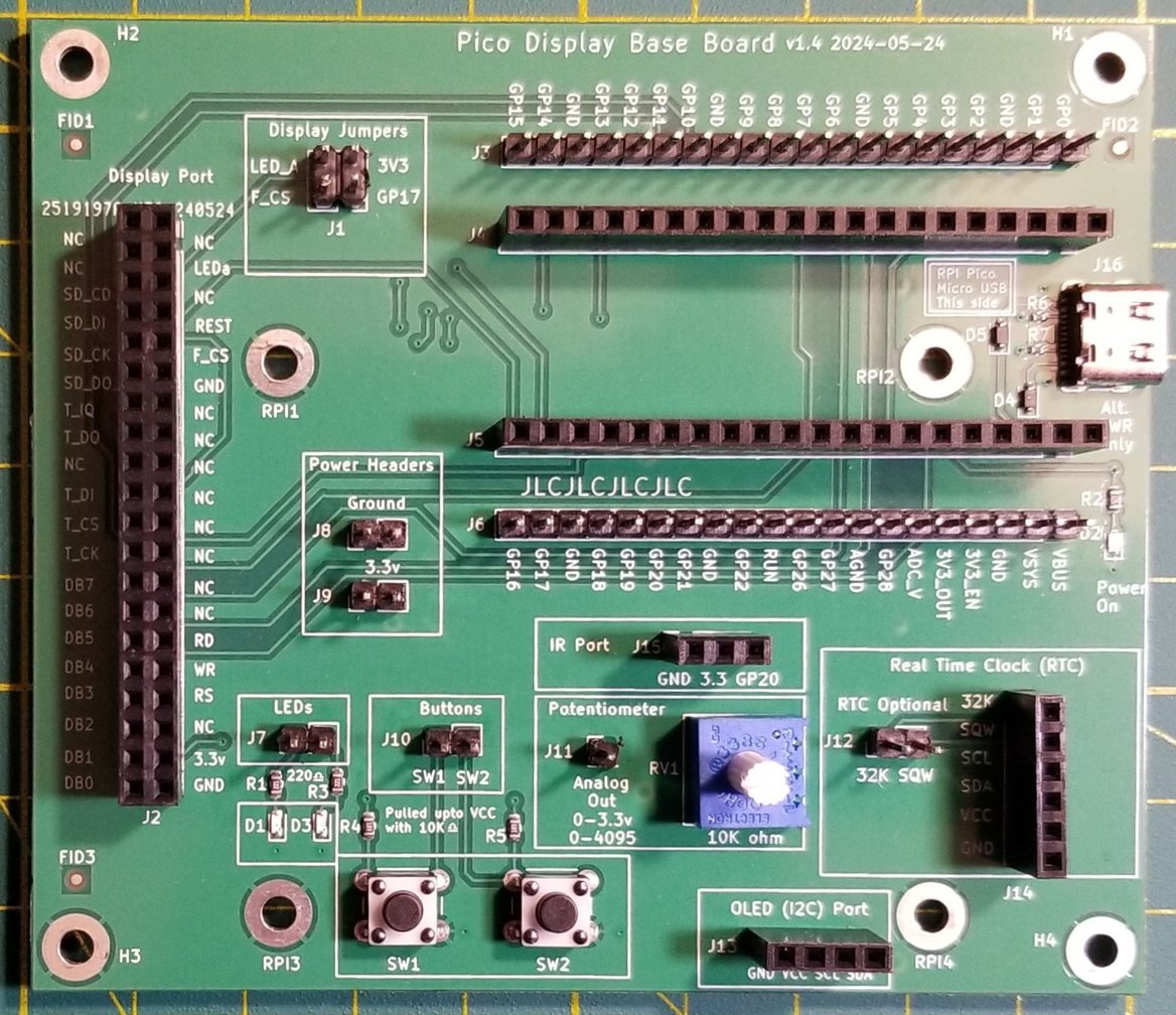 Pico Display Base Board from Applying Microcontroller Solutions on Tindie