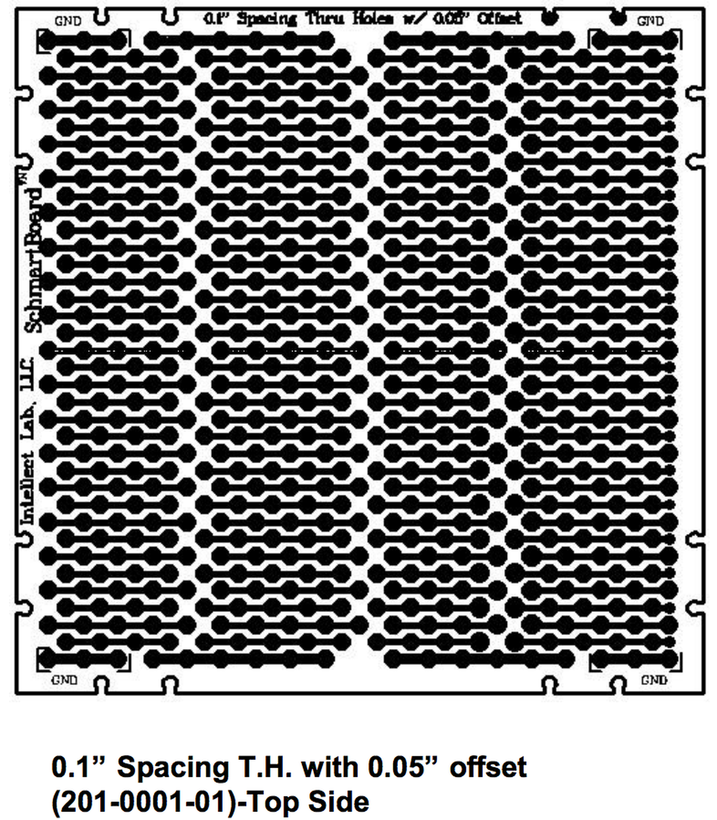 Schmartboard 2x2" Through Hole Offset Grid 0.1 pitch from Schmartboard ...