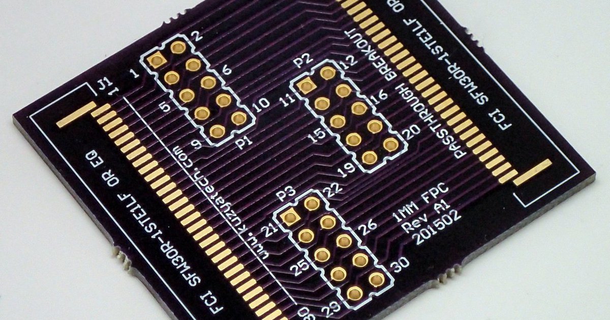 Flex (FPC) 1mm cable passthrough breakout from Kuzyatech on Tindie