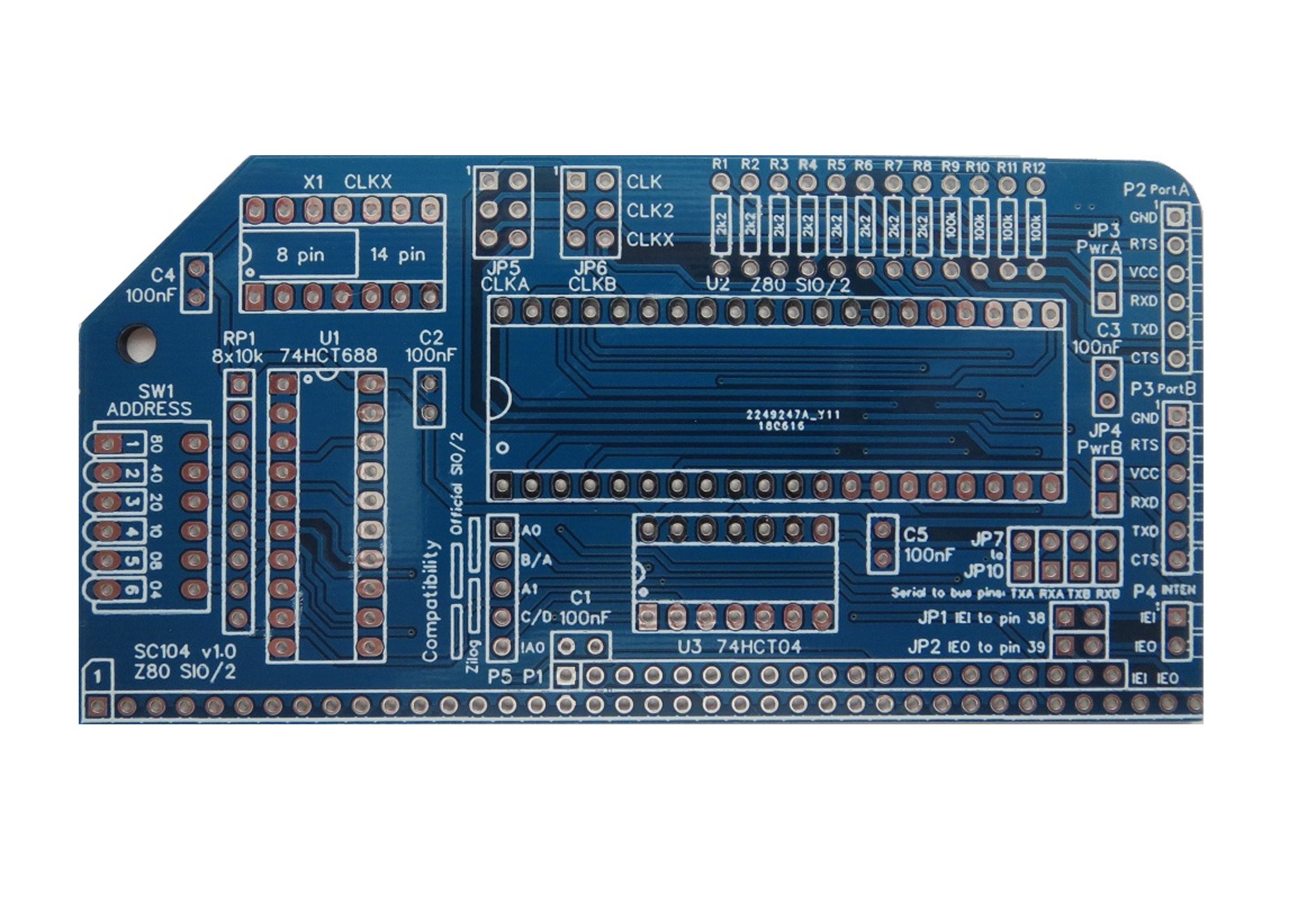 SC104 Z80 SIO/2 Board for RC2014 from Stephen C Cousins on Tindie