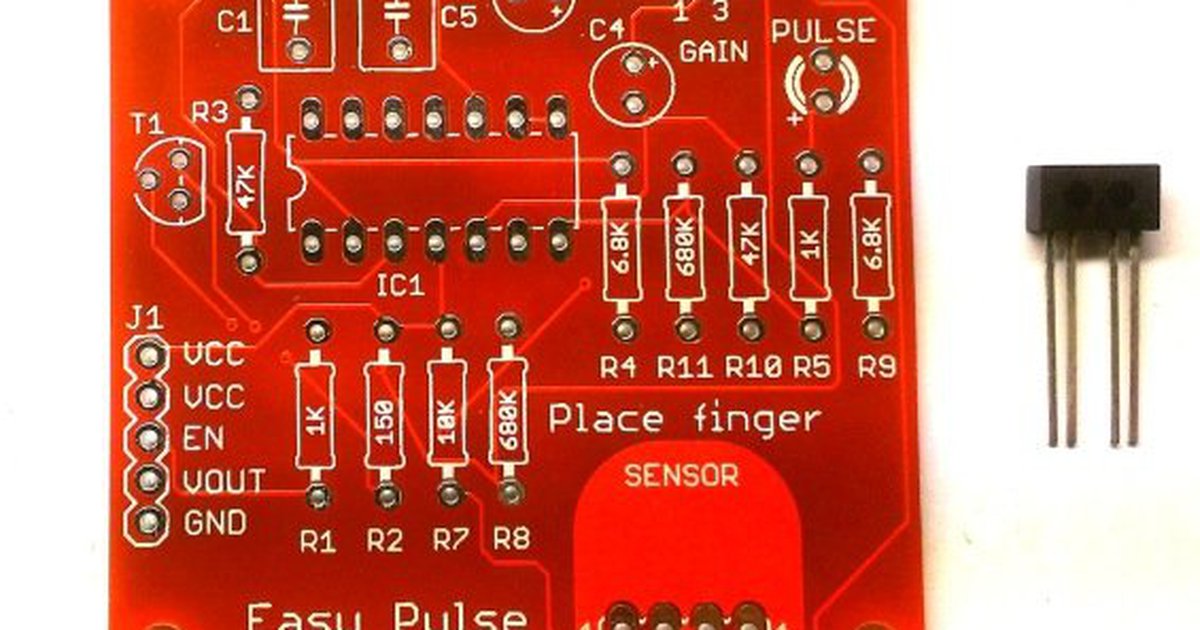 Easy Pulse PCB + TCRT1000 from Embedded Lab on Tindie