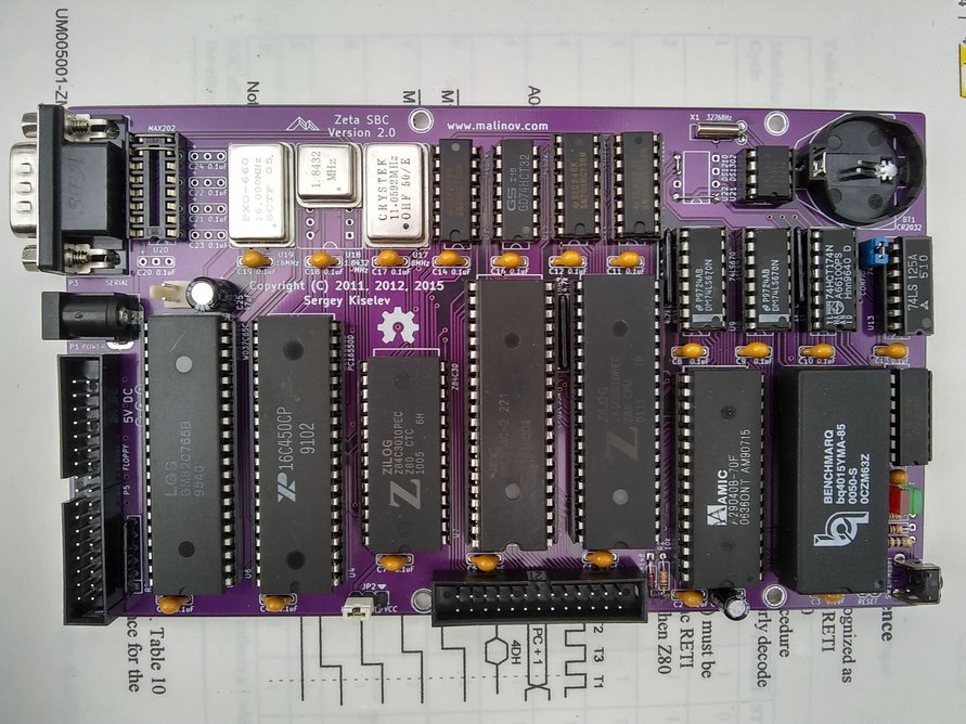 Zeta V2 SBC w/ SD Card CP/M-80 v2.2 and ZDOS v1.1 from Jorge on Tindie