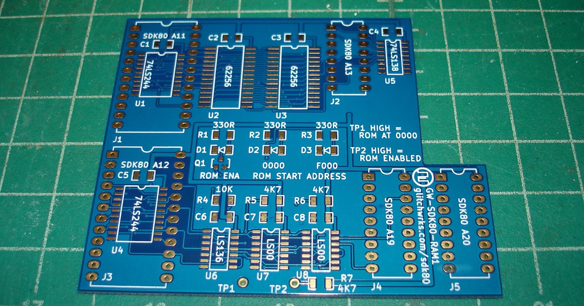 GW-SDK80-RAM1 64K RAM Expansion for Intel SDK-80 from The Glitch Works on Tindie