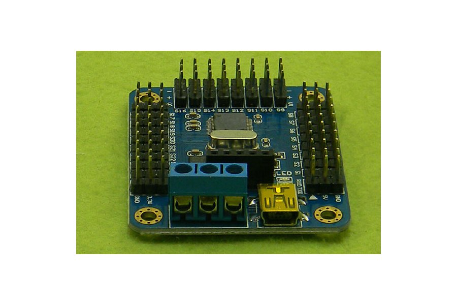 Mini USB 16 path servo motor control board from exlene on Tindie