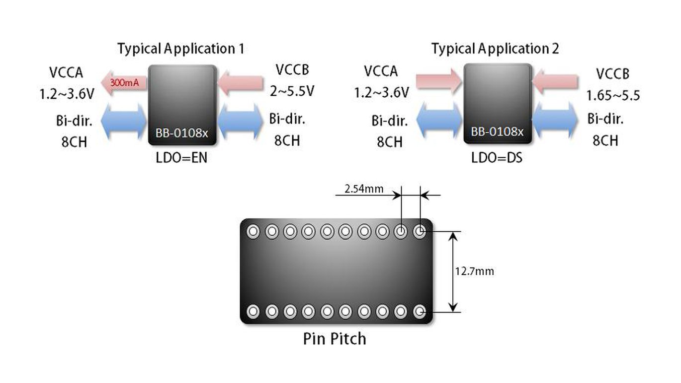 8-Channnel Bi-directional Level Translator Module from BBTech on Tindie