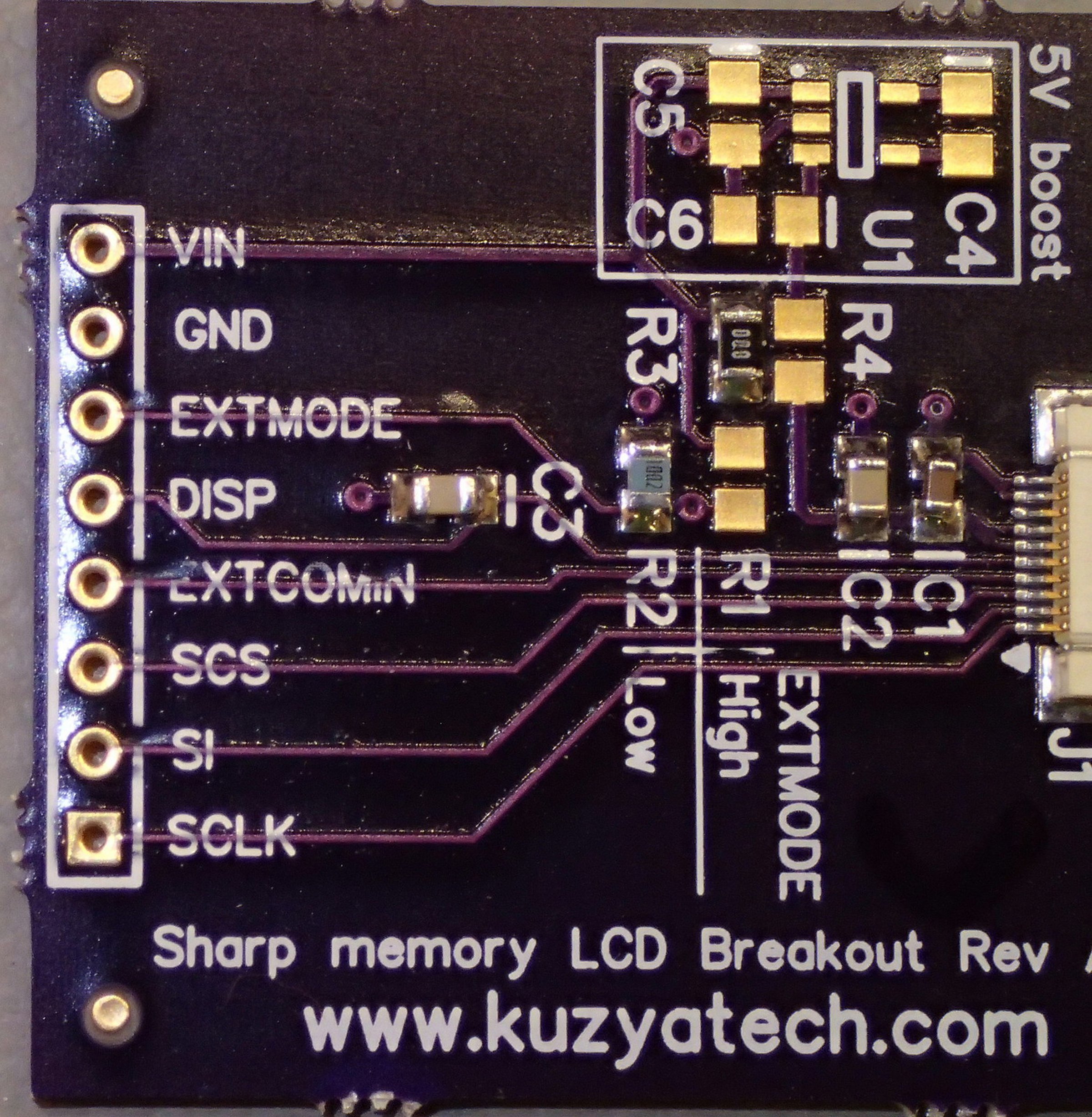 Scratch and Dent- Sharp Memory LCD breakout A2 from Kuzyatech on Tindie