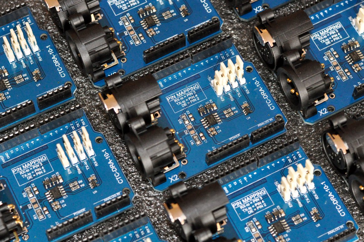 DMX Shield for Arduino (RDM Capable) from Conceptinetics on Tindie