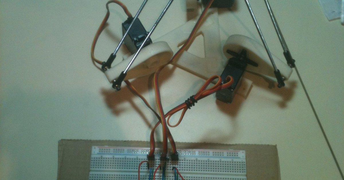 Three Armed Delta Robot from I-make-robots on Tindie
