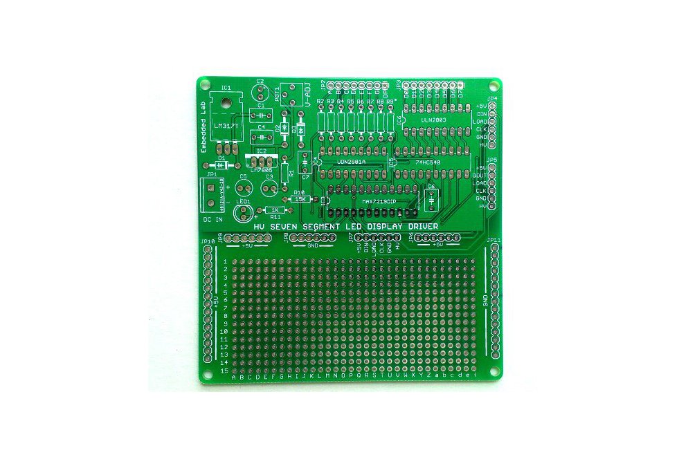 Serial driver for large seven segment LED displays from Embedded Lab on ...