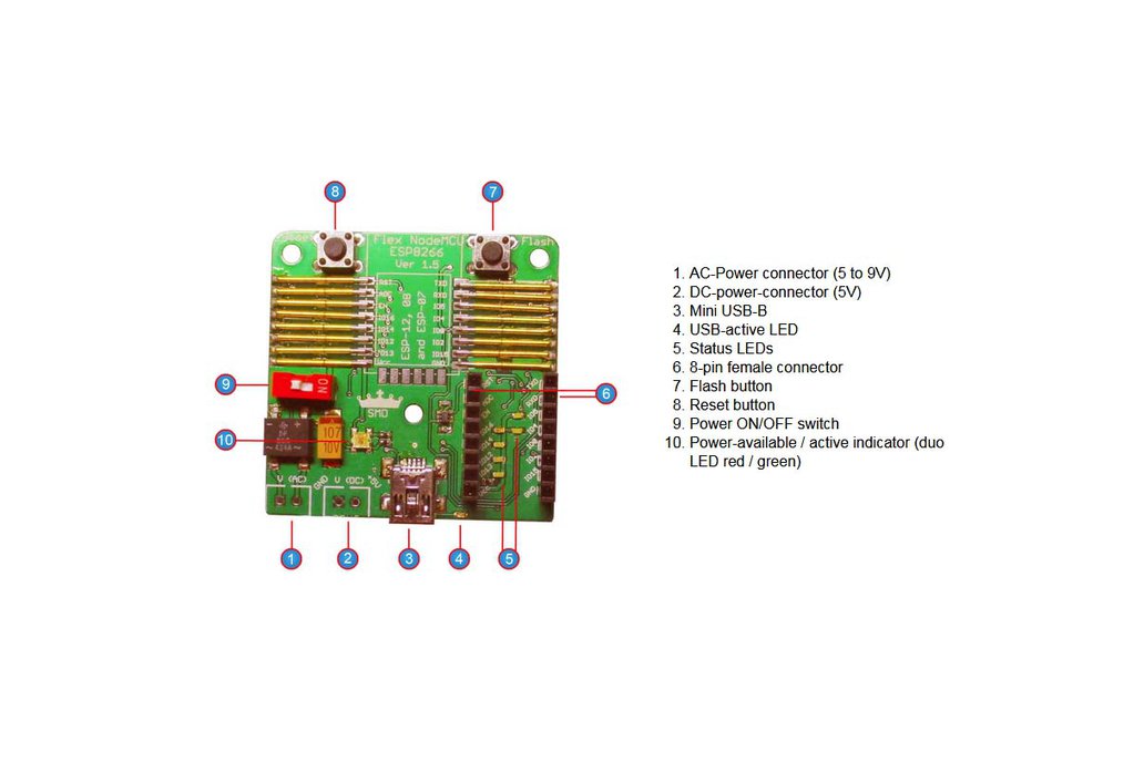 Flexible NodeMCU ESP12, 08 and 07 programmer from SMDKing on Tindie