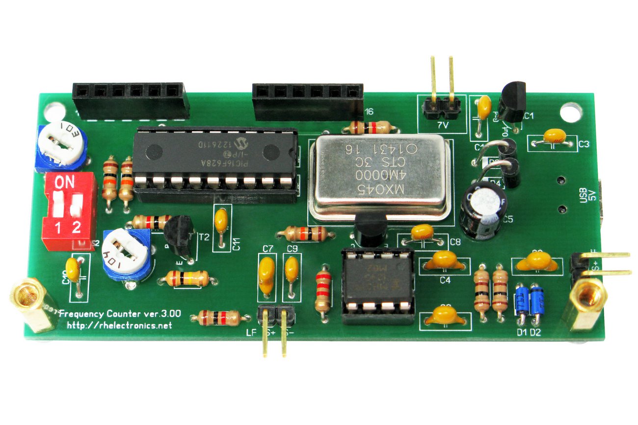 Frequency Counter DIY Kit w/LCD 10Hz-250MHz from Rh Electronics on Tindie
