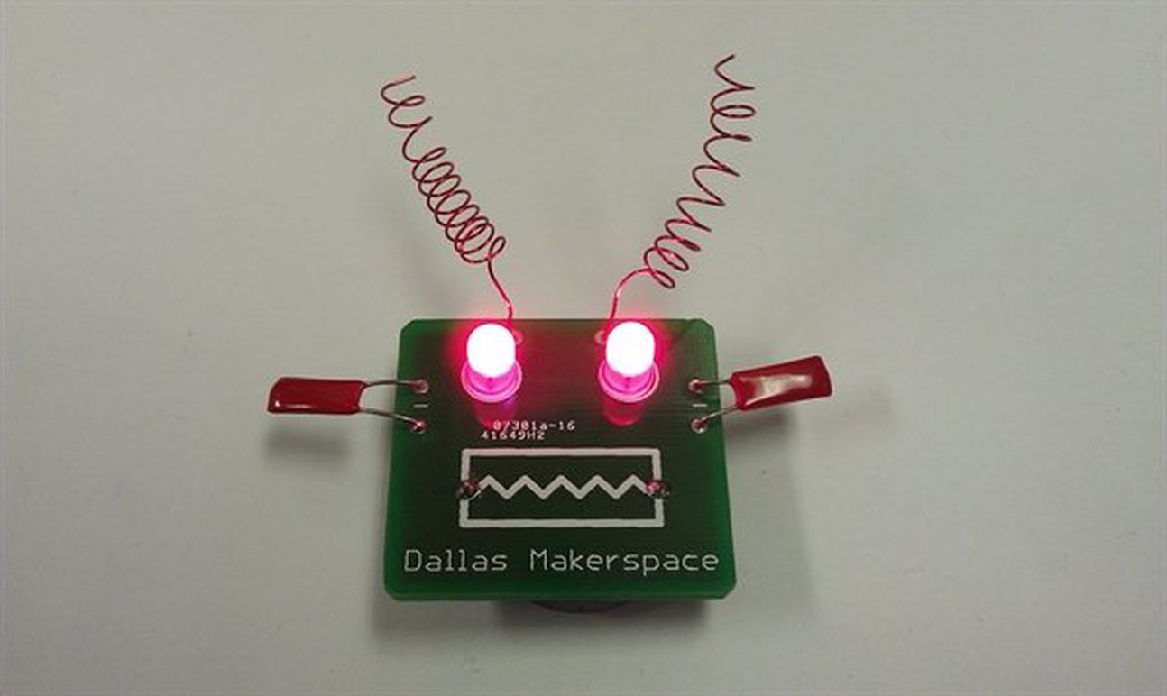 Dallas Makerspace Robot Badge Kit from Makertronic on Tindie