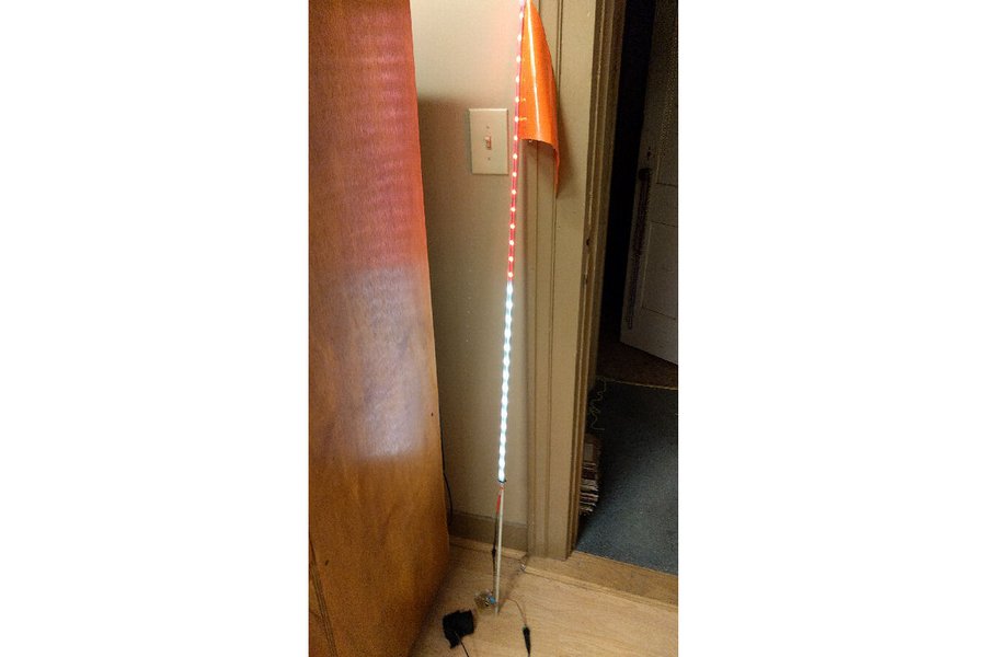 Pixel Pole Bicycle Flagpole Light from gritz on Tindie