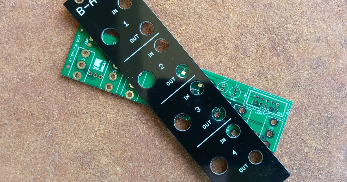 Buffered Attenuator (Eurorack PCB Set) from PMFoundations on Tindie