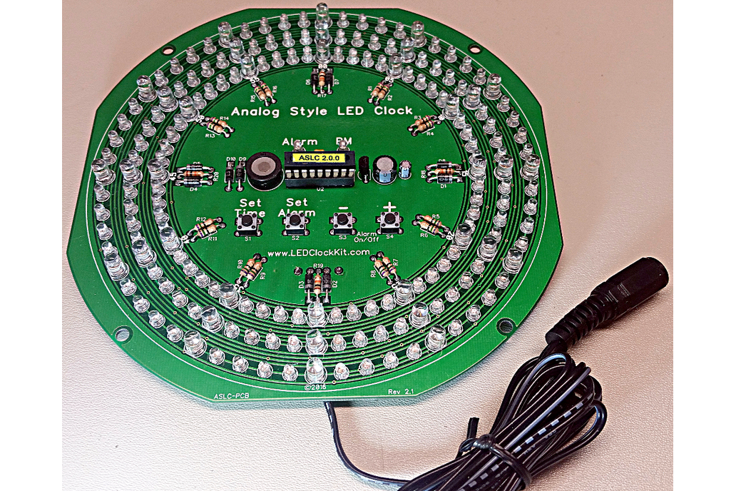 Analog Style LED Clock Kit from Tron-X on Tindie