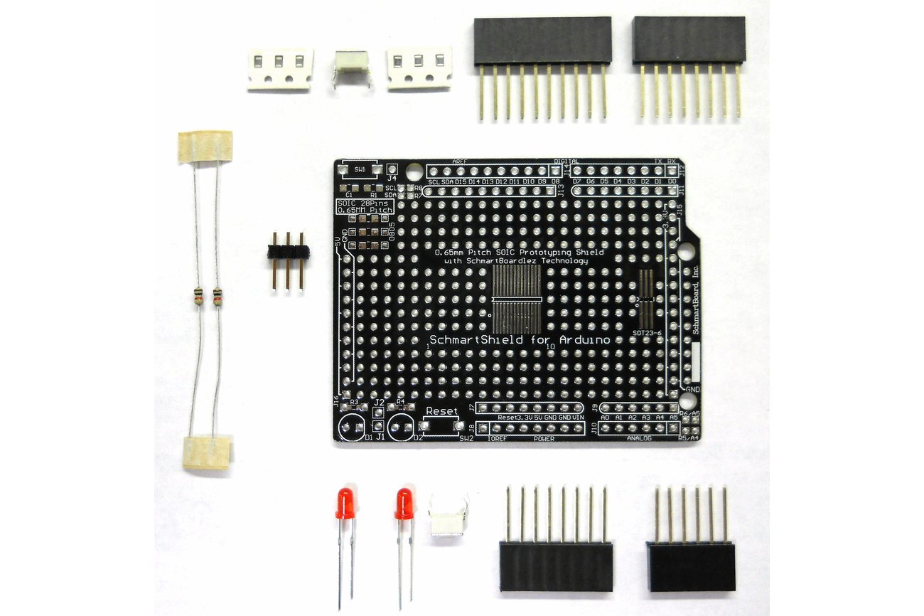 SOIC Surface Mount prototype kit (Arduino Uno) from Schmartboard, Inc ...