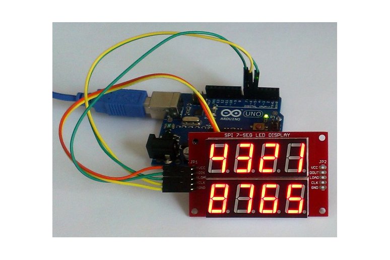 Double row 4-digit seven segment LED display-RED from Embedded Lab on ...