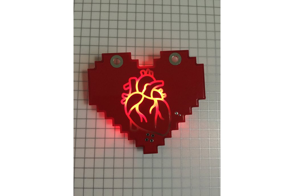 Hearty Backlit Badge from nerfhammer on Tindie