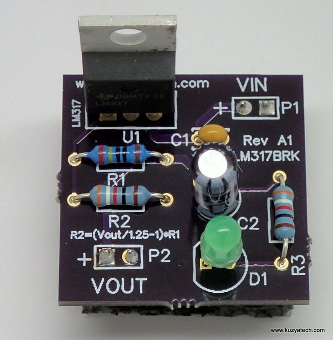 LM317 power supply kit, Arduino pre-regulator from Kuzyatech on Tindie