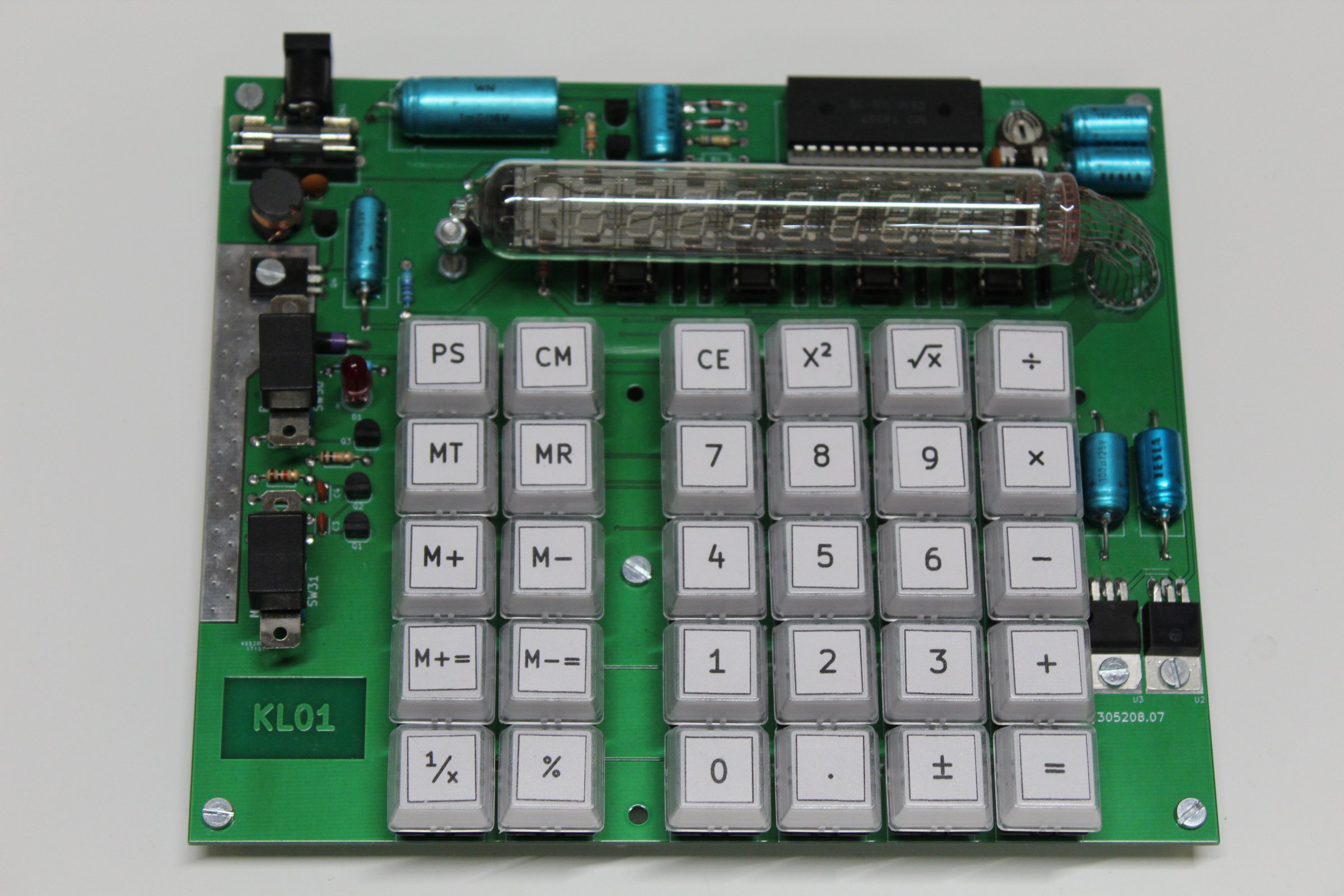 Retro calculator with VFD display from PulsarLabs on Tindie