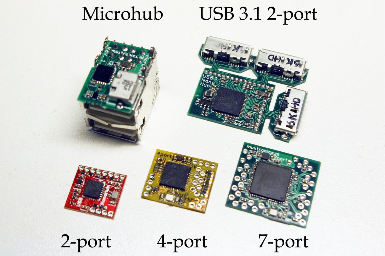 NanoHub - tiny USB hub for hacking projects from Muxtronics on Tindie
