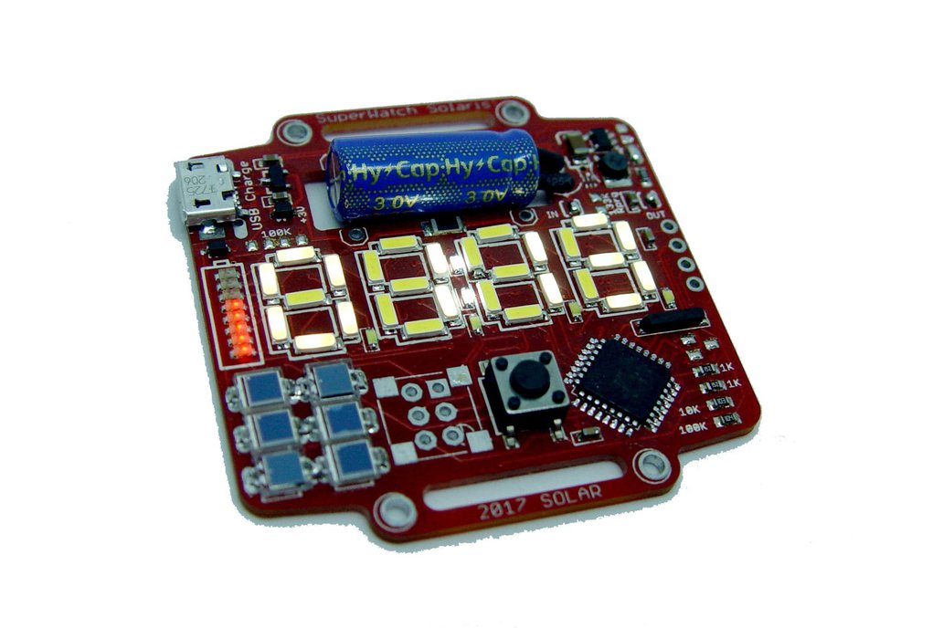 Solar & Supercapacitor powered LED wrist watch from www.PeMi.technology ...
