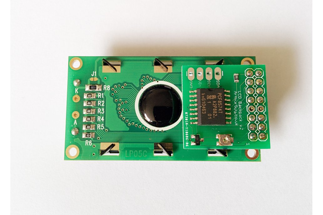 I2C Mini LCD Backpack from ArthurGuy.co.uk on Tindie