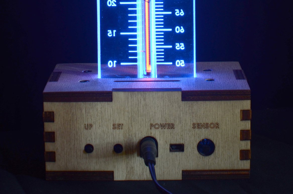 thermNeon - the neon nixie room thermometer from SALTechips on Tindie