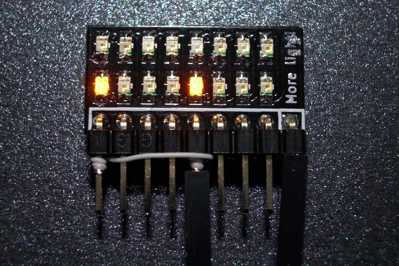 8-bit LED indicator from Madworm on Tindie