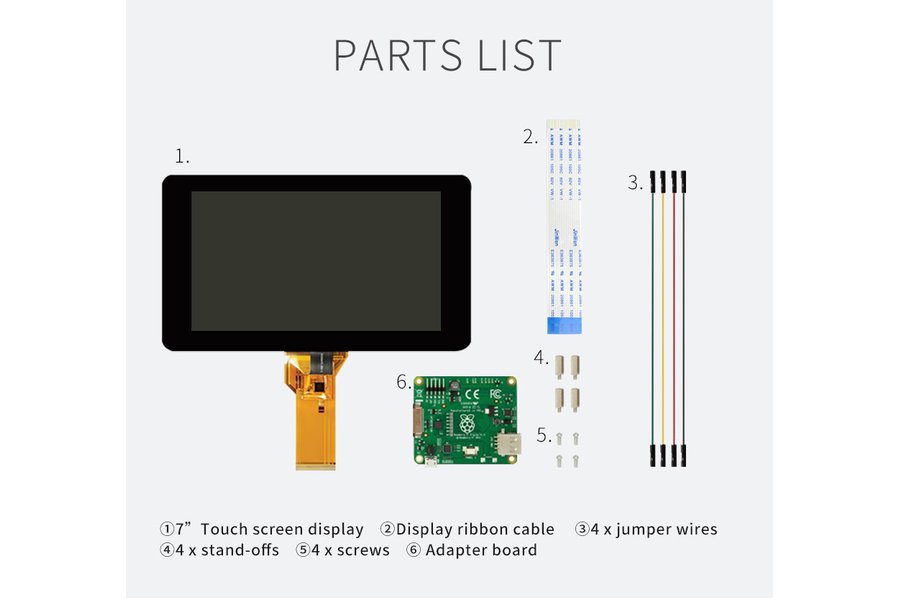 Official Raspberry Pi 7 Inch TFT LCD Touch Screen from robotart on Tindie