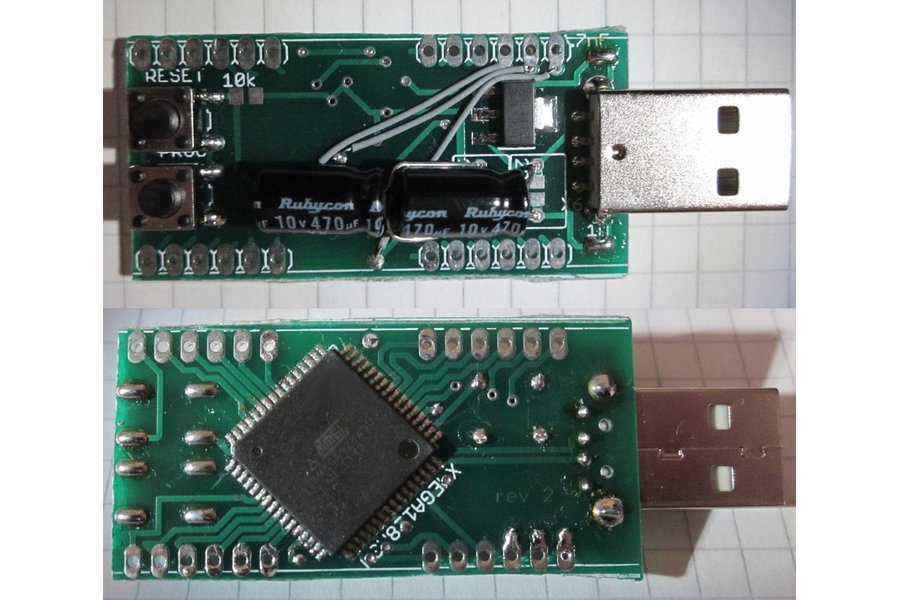 USB AVR Stick PROTOTYPE with Atmel ATxmega128A3U from matrixstorm on Tindie