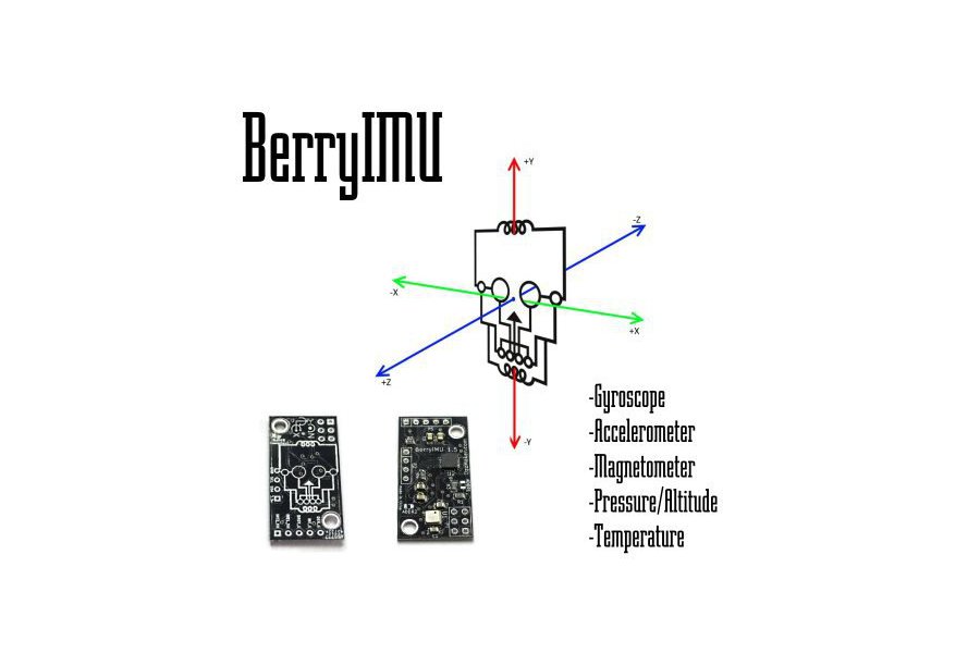 BerryIMUv2-accelerometer, gyroscope, magnetometer from ozzmaker on Tindie
