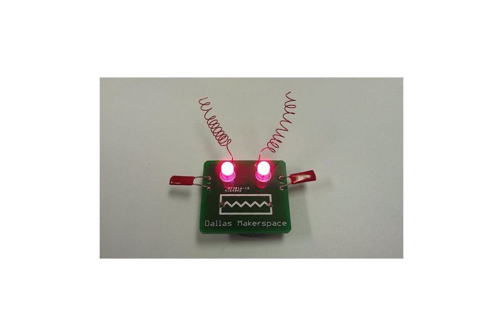 Dallas Makerspace Robot Badge Kit from Makertronic on Tindie