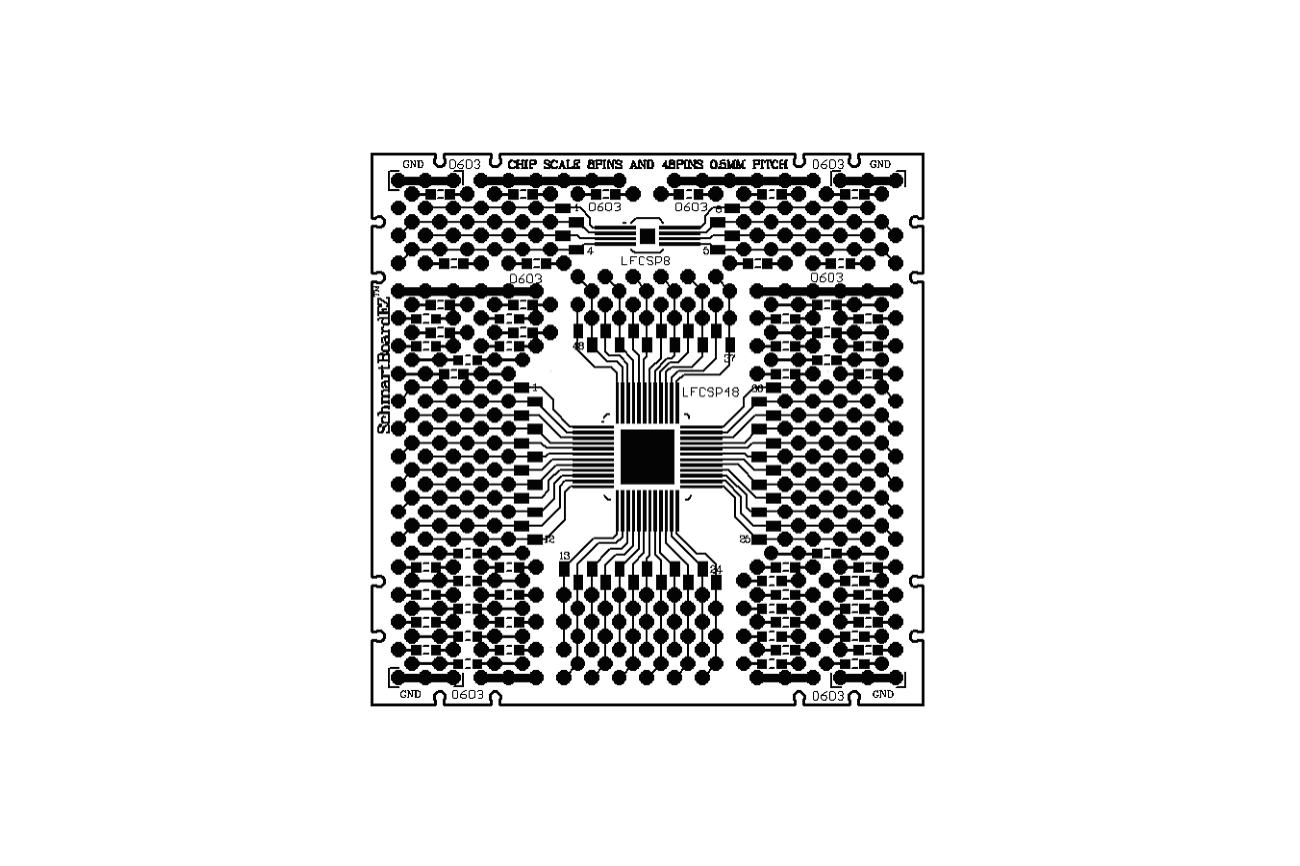 SchmartBoard|ez QFN/DFN 8-48 pin 0.5mm Pitch PCB from Schmartboard, Inc ...