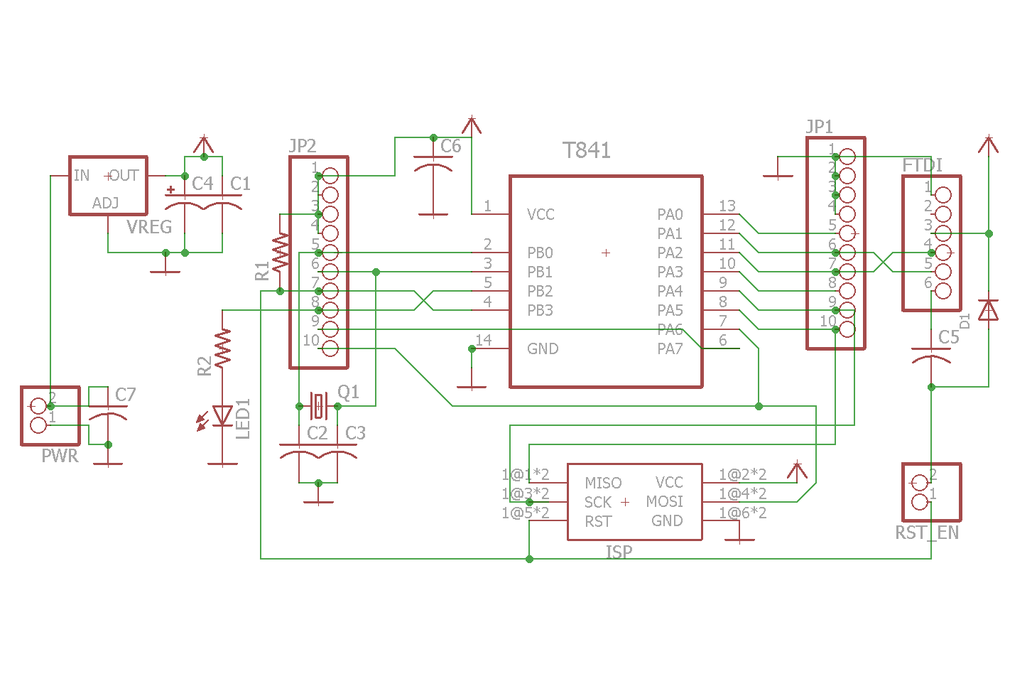 ATtiny841 dev. board w/Optiboot (assembled) from Azzy's Electronics on Tindie