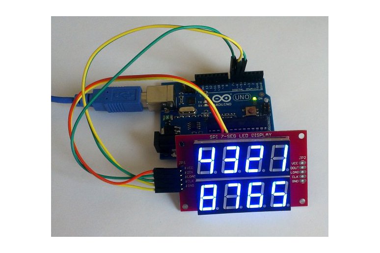 Double row 4-digit seven segment LED display-BLUE from Embedded Lab on ...